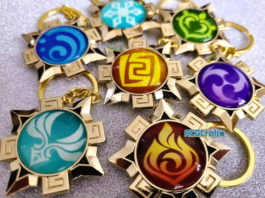 Genshin Impact Keychain - Natlan Vision Keychain - Etsy