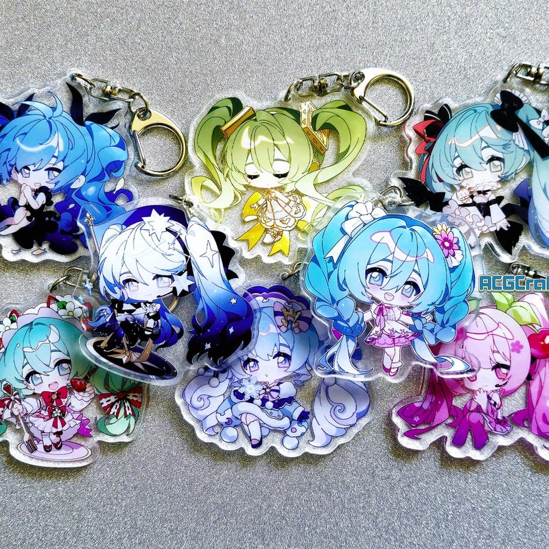 Cute Keychain Miku - Etsy UK