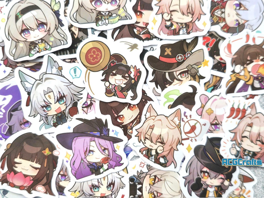 Honkai Star Rail HSR Stickers Jiaoqiu Feixiao Firefly Moze Lingsha ...