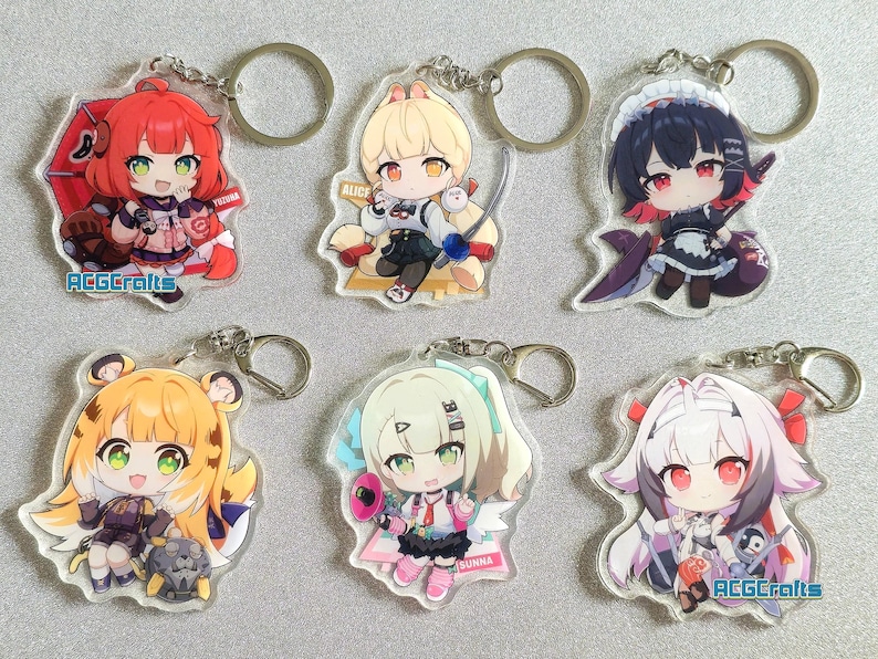 Zenless Zone Zero Character Acrylic Keychain - 8 Characters Yuzuha ...