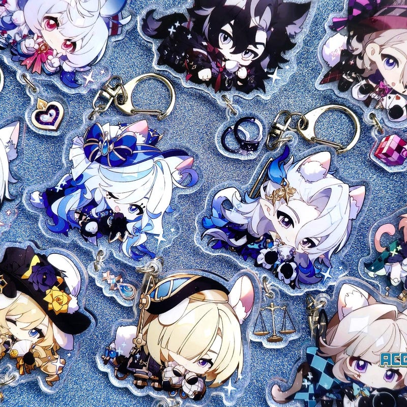 Genshin Lanyard Freminet - Etsy UK