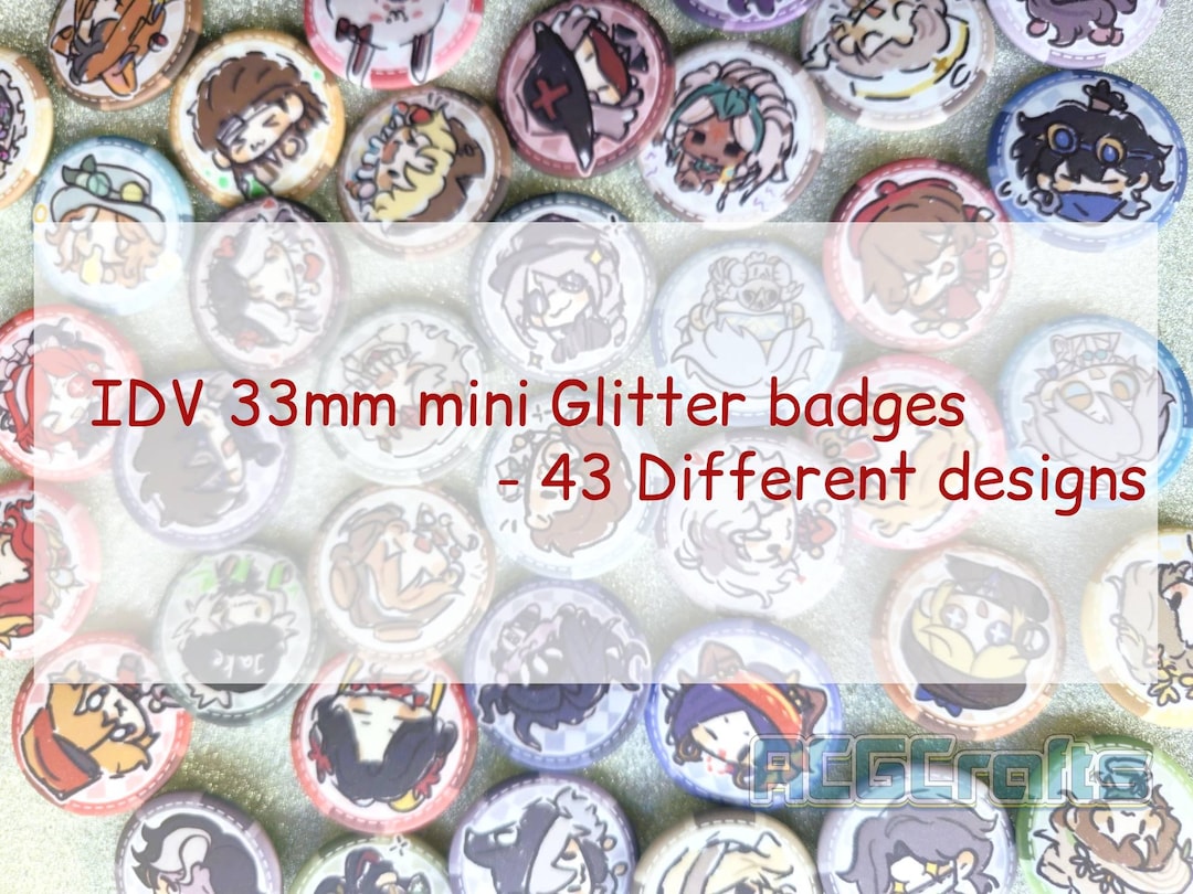 Identity V Mini Character Glitter Badges Button Pins - 43 Designs 33mm ...