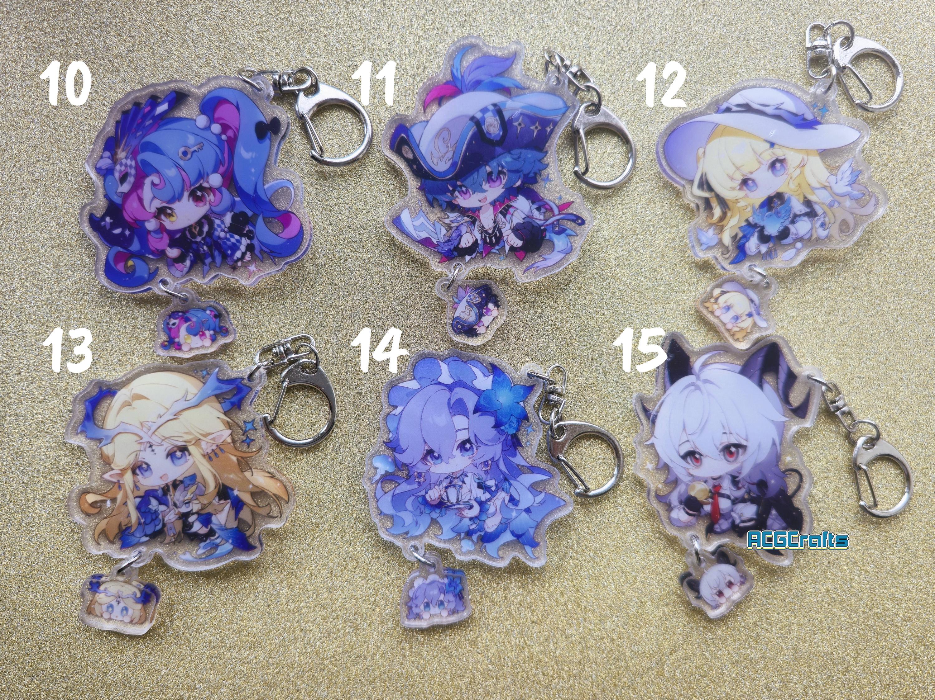 Buy 2 Get 1 Free Wuthering Waves WUWA Acrylic Cute Chibi Keychains Jinhsi Camellya Carlotta ...