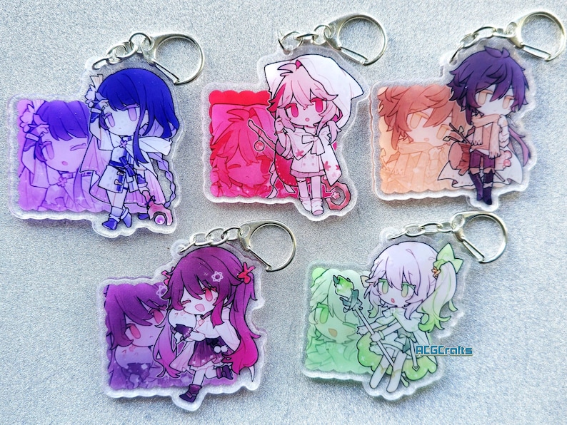 Genshin Impact Keychain -kazuha Wanderer Raiden Nahida Venti Childe ...
