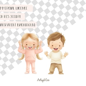 Kids Emotions Clipart, Clipart Bundle, Watercolour, Commercial Use ...