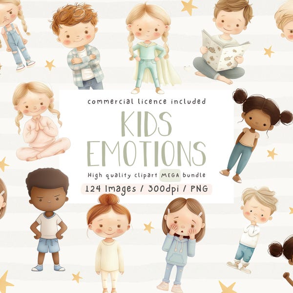 Girl Clip Art Emotion - Etsy UK