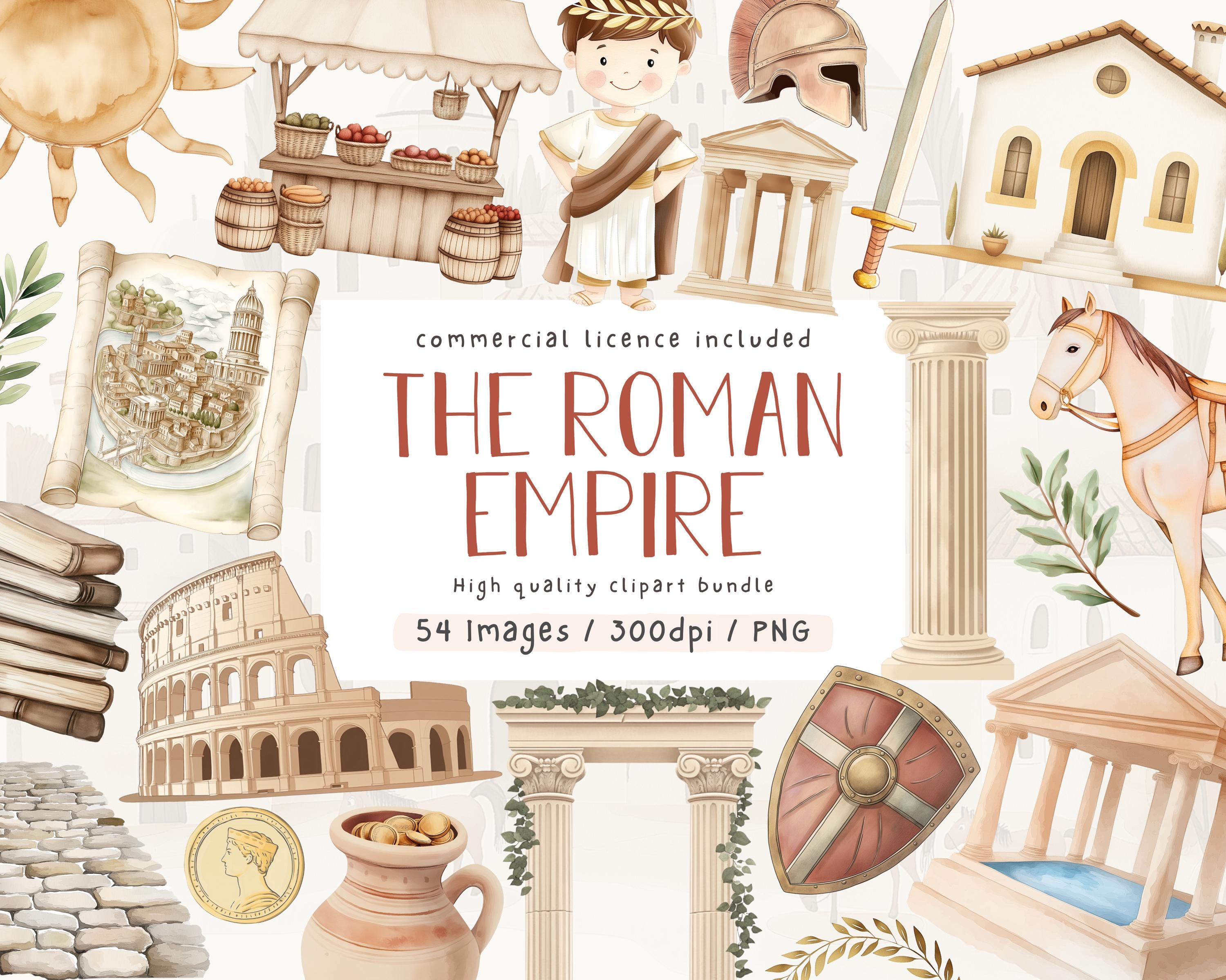 The Roman Empire, Clipart Bundle, Watercolour, Roman Clipart ...