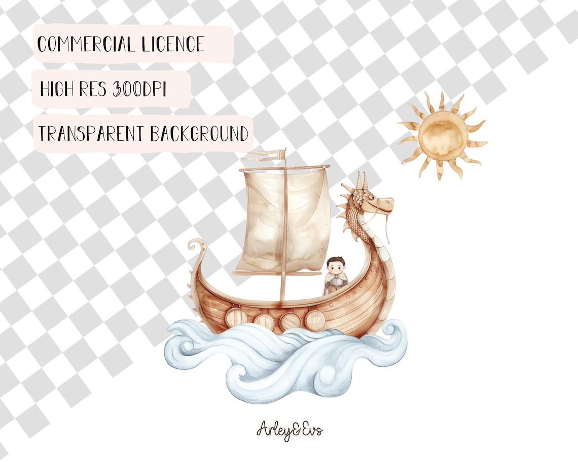 Watercolor Vikings Clipart Bundle, Nordic Nursery (PNG) - Etsy