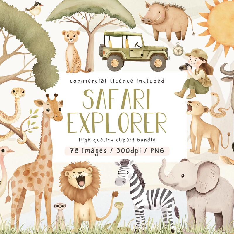 Safari Clipart - Etsy