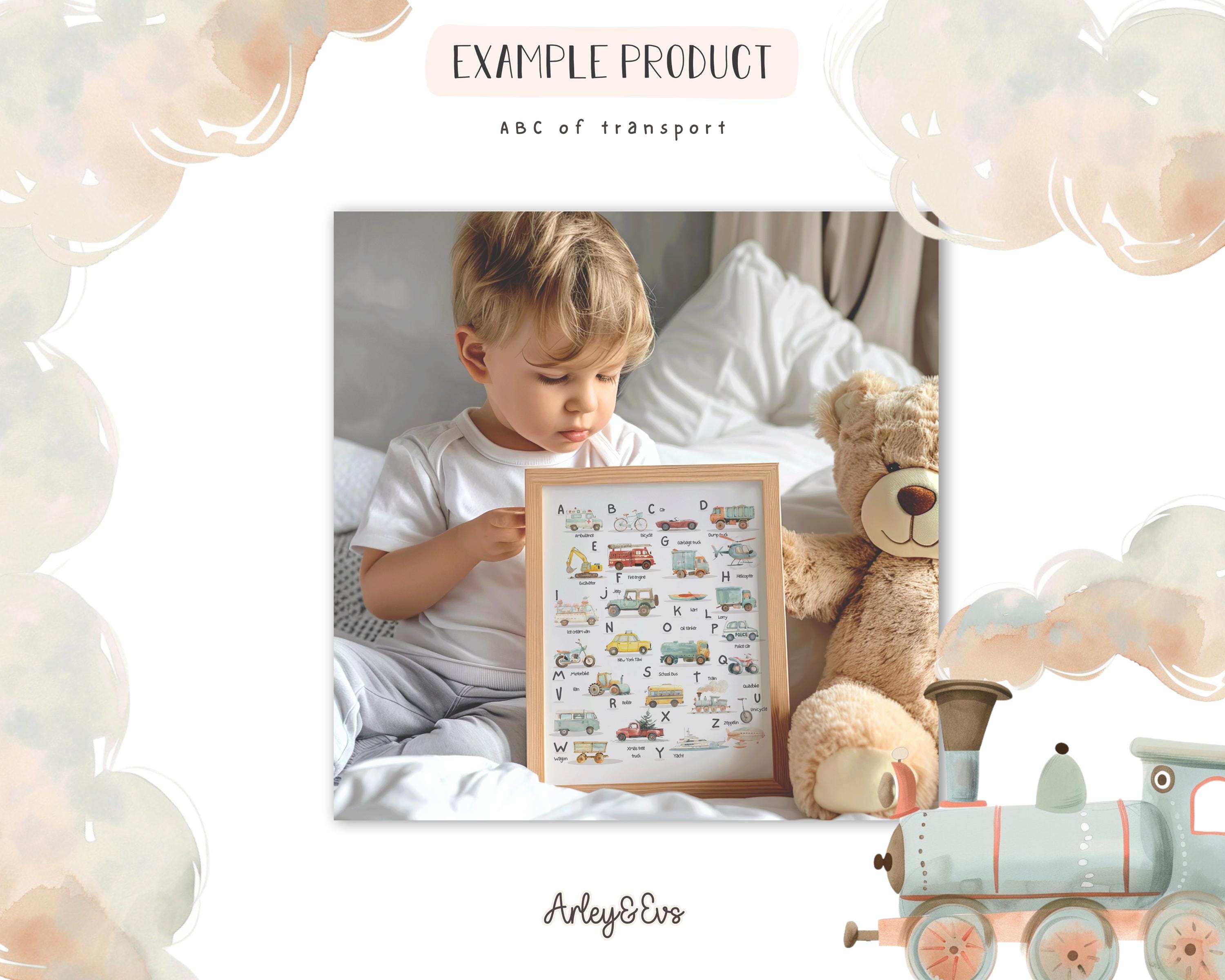 Watercolor Transport Clipart Bundle: Vehicle Illustrations, Nursery ...