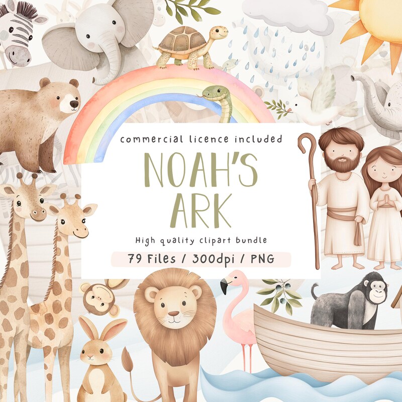 Noahs Ark Clipart - Etsy