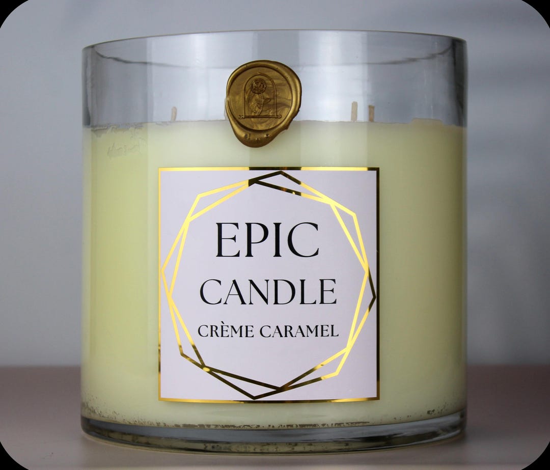 Crème Caramel Epic Candle Oversized Candle XXL Candle Giant Candle Huge ...