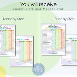 Printable Daily Behavior Chart for Kids at Home Good Behavior & Reward ...
