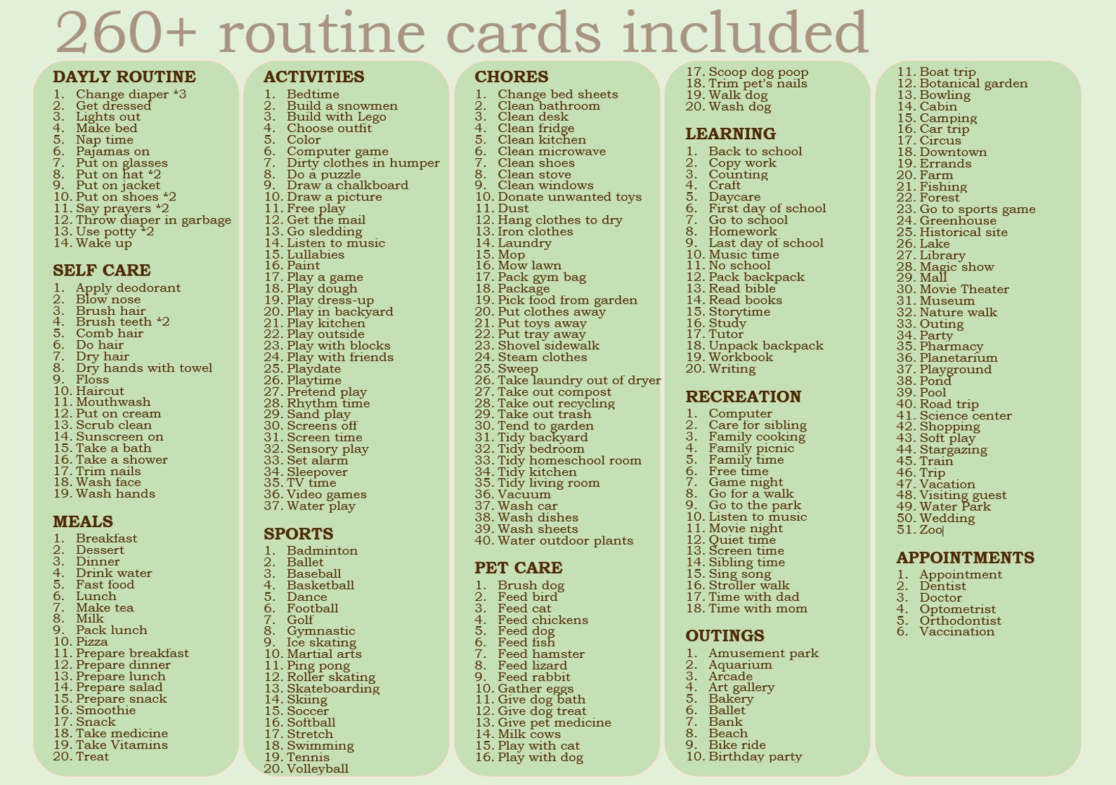 Editable Kids Daily Routine Cards, Chore Chart, Visual Schedule for ...