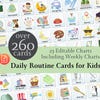 Editable Kids Daily Routine Cards & Chore Chart Visual Schedule for ...