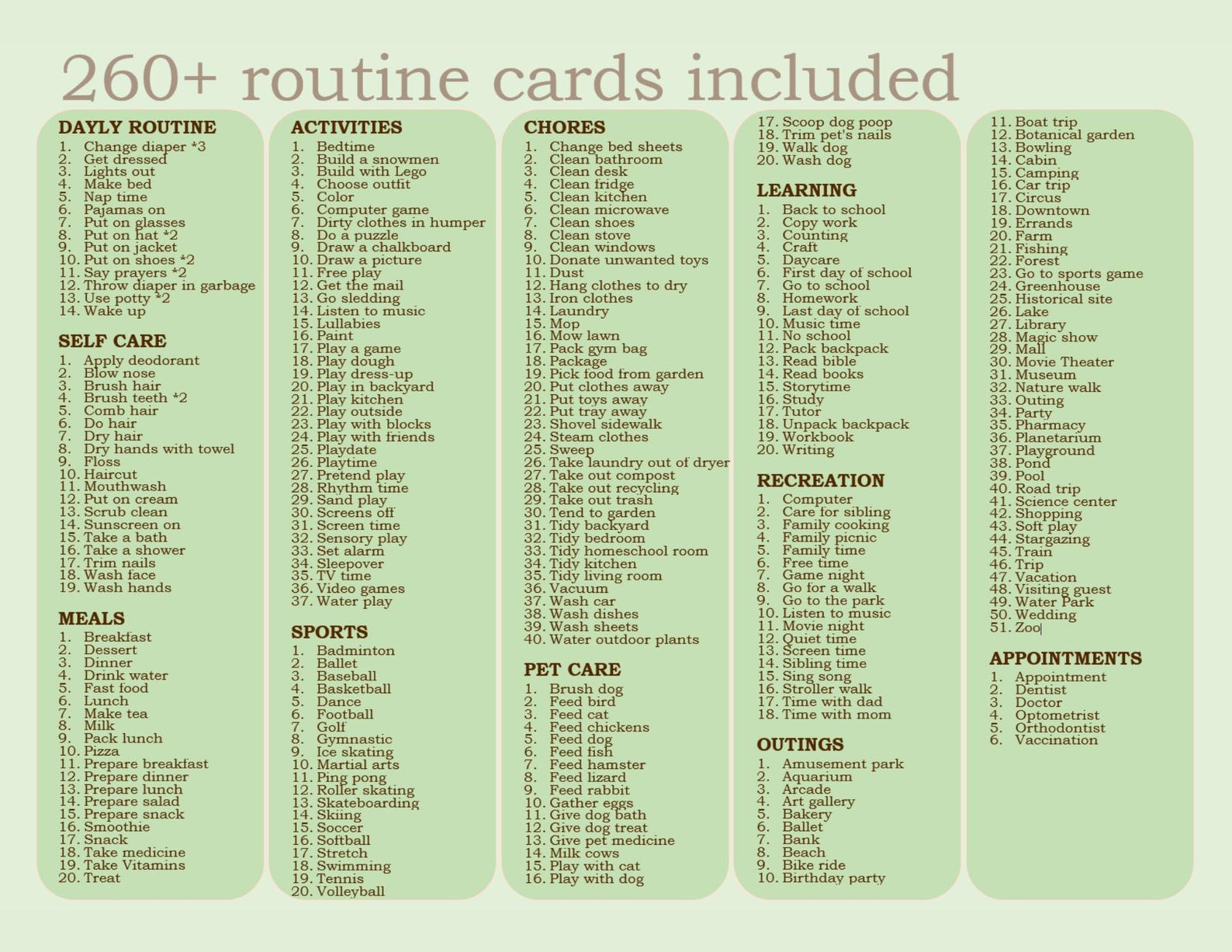 Editable Kids Daily Routine Cards & Chore Chart - Visual Schedule for ...