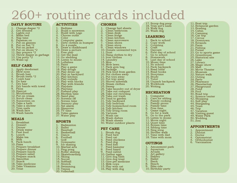 Editable Kids Daily Routine Cards & Chore Chart - Visual Schedule for ...