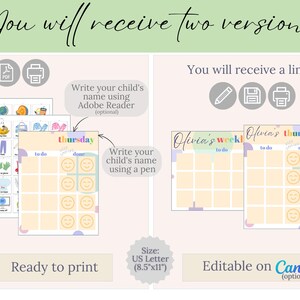 Editable Kids Daily Routine Cards & Chore Chart - Visual Schedule for ...