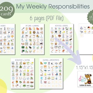 Weekly Kids Calendar, Printable Visual Schedule, Perpetual Calendar ...