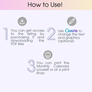 Monthly Calendar 2026, Monthly Planner, Printable Calendar, Editable ...