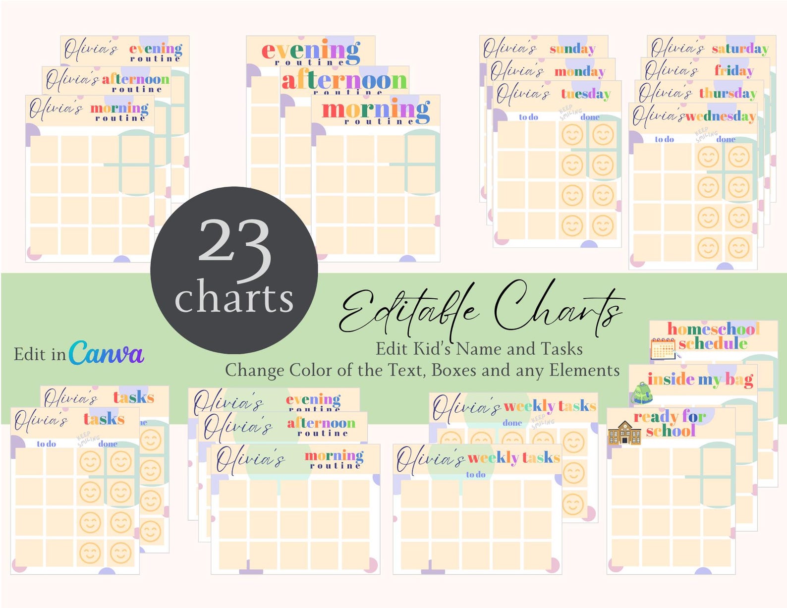 Editable Kids Daily Routine Cards & Chore Chart - Visual Schedule for ...