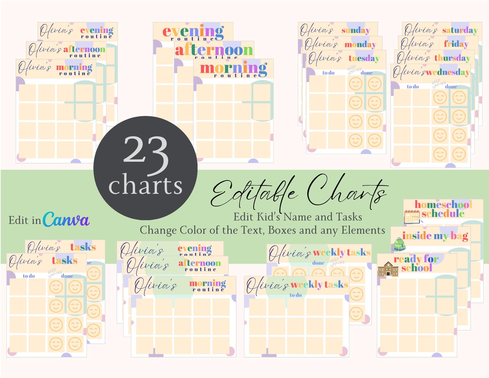 Editable Kids Daily Routine Cards & Chore Chart - Visual Schedule for ...