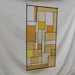 Large Stained Glass Panel, Gold / Amber Textured Glass, Patchwork ...