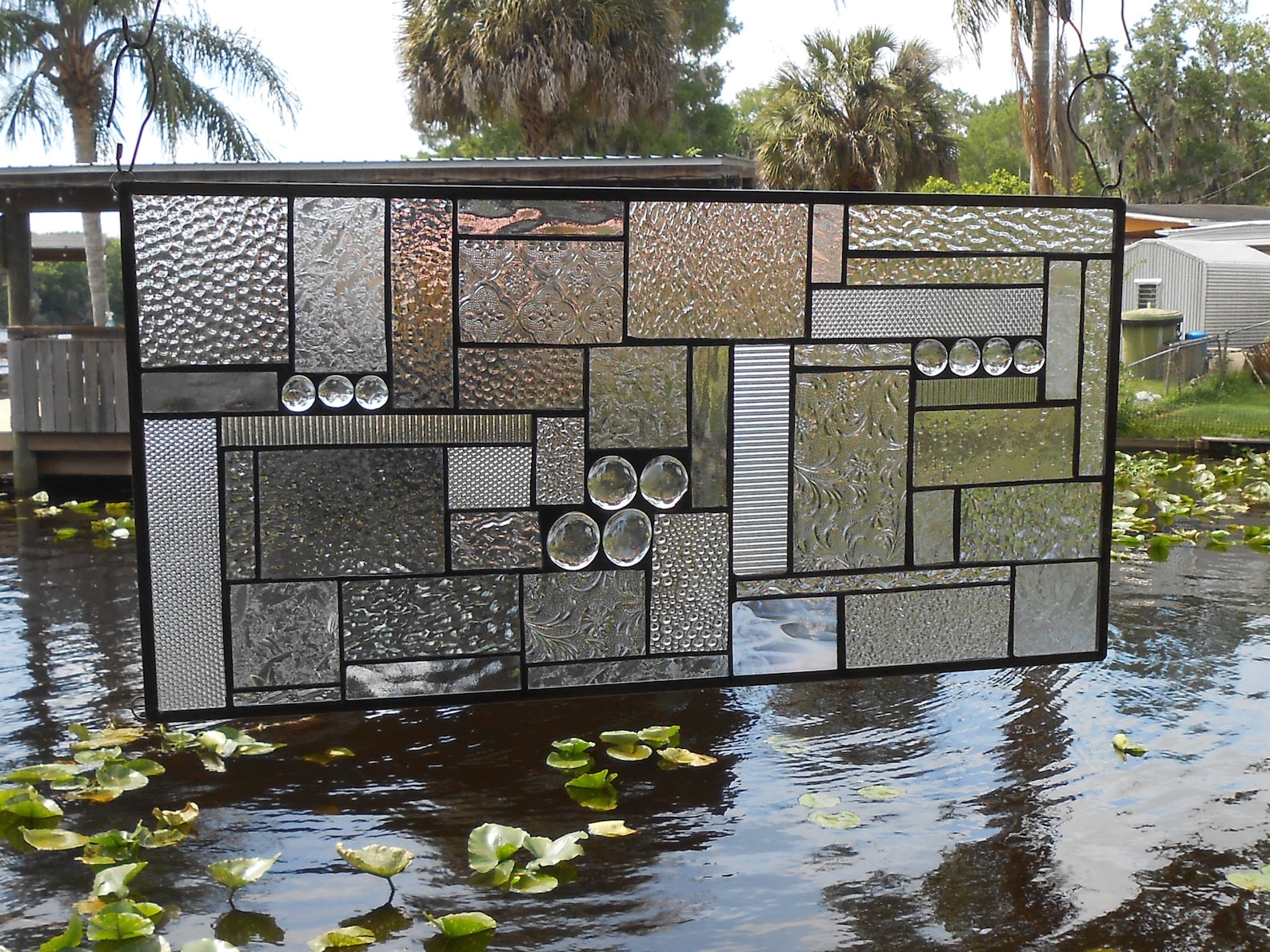 Large Stained Glass Panel Clear Textures Patchwork Quilt - Etsy