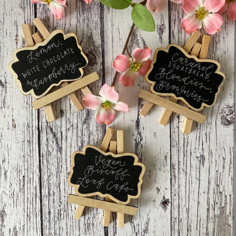 Personalised Cake Signs Food Signs Wedding Place Setting - Etsy