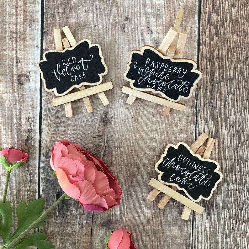Personalised Cake Signs Food Signs Wedding Place Setting - Etsy