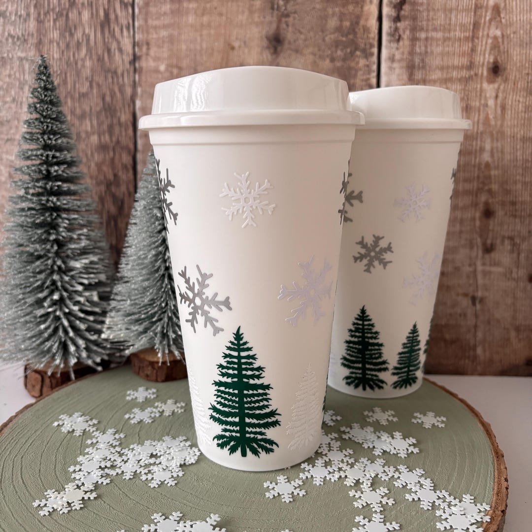 Reusable Plastic Cup, Christmas, Christmas Travel Cup, Coffee Cup ...
