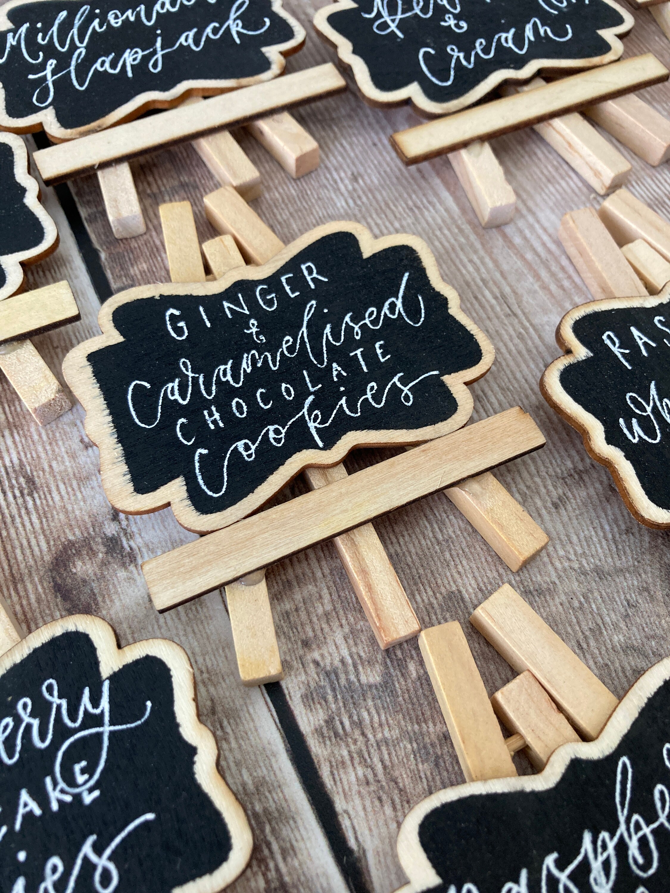 Personalised Cake Signs Food Signs Wedding Place Setting - Etsy UK