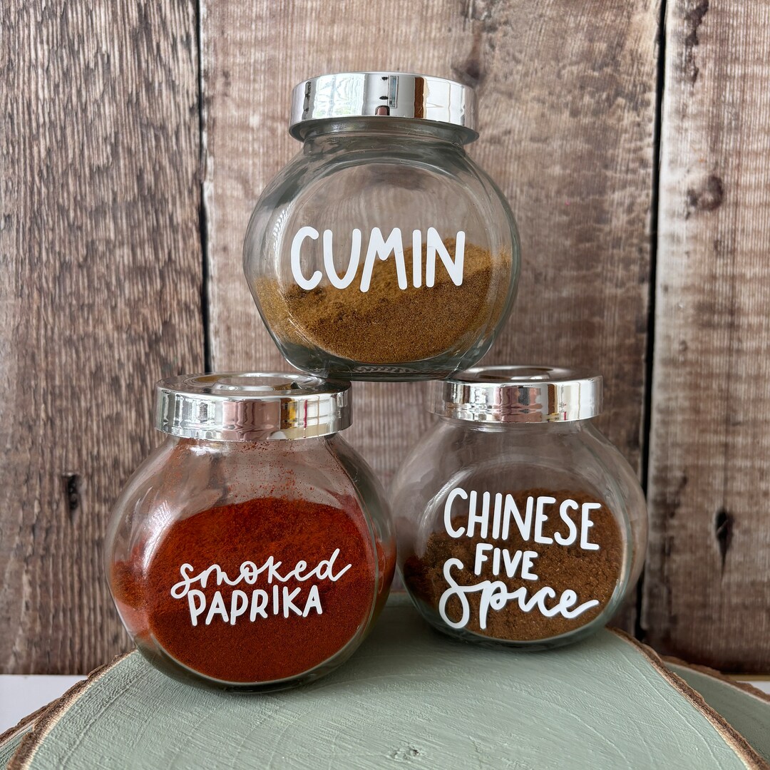 Vinyl Decals,spice Jars, Herb Jars, Spice, Herbs, Kitchen Decals ...