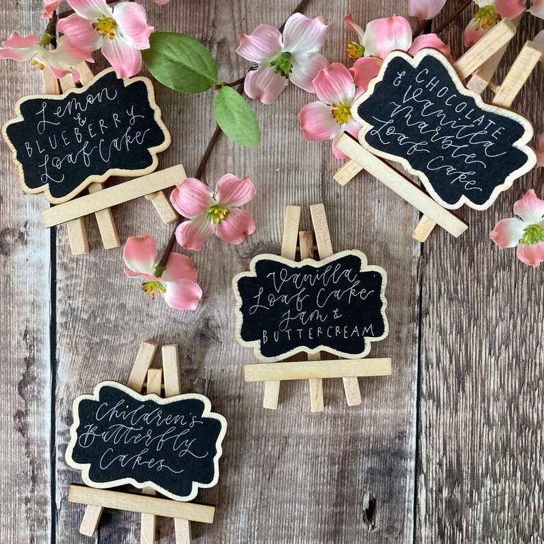 Personalised Cake Signs Food Signs Wedding Place Setting - Etsy