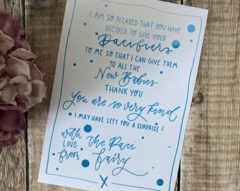 Paci Fairy Letter - Etsy