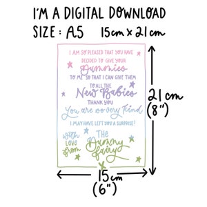 Binky Fairy, Digital Download, Letter From the Binky Fairy ...