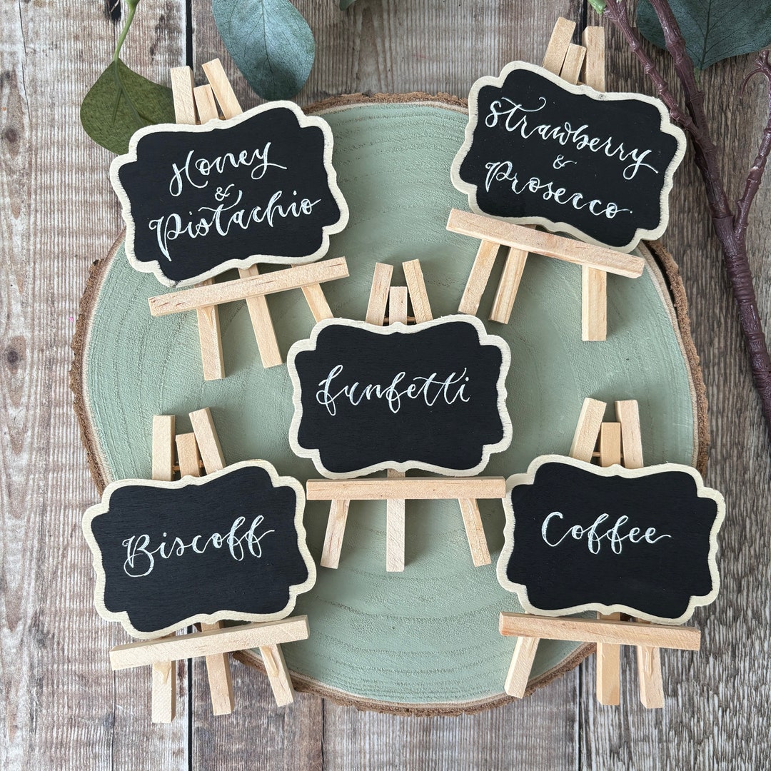 Personalised Cake Signs, Food Signs, Wedding Place Setting, Table ...