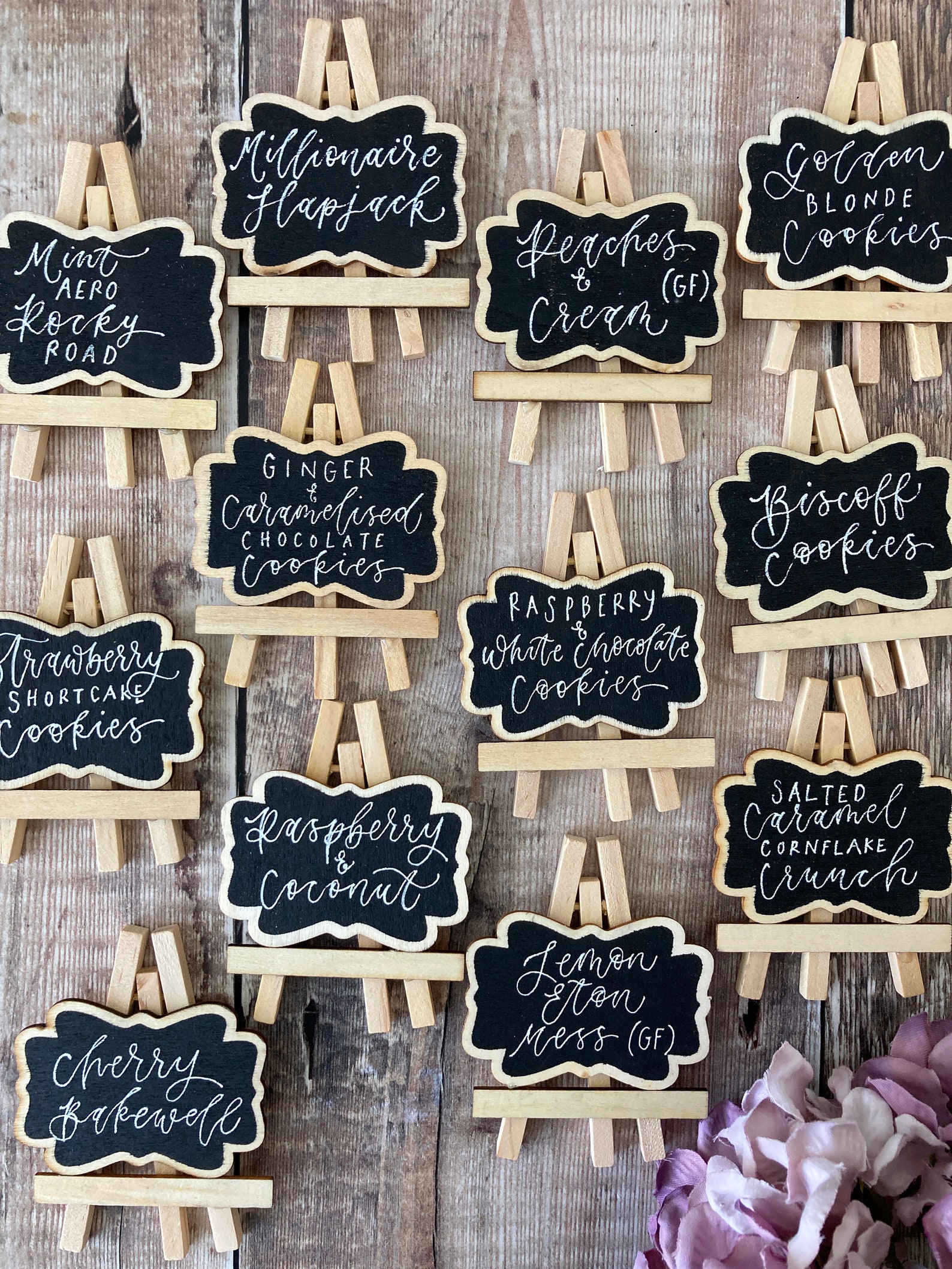 Personalised Cake Signs Food Signs Wedding Place Setting - Etsy