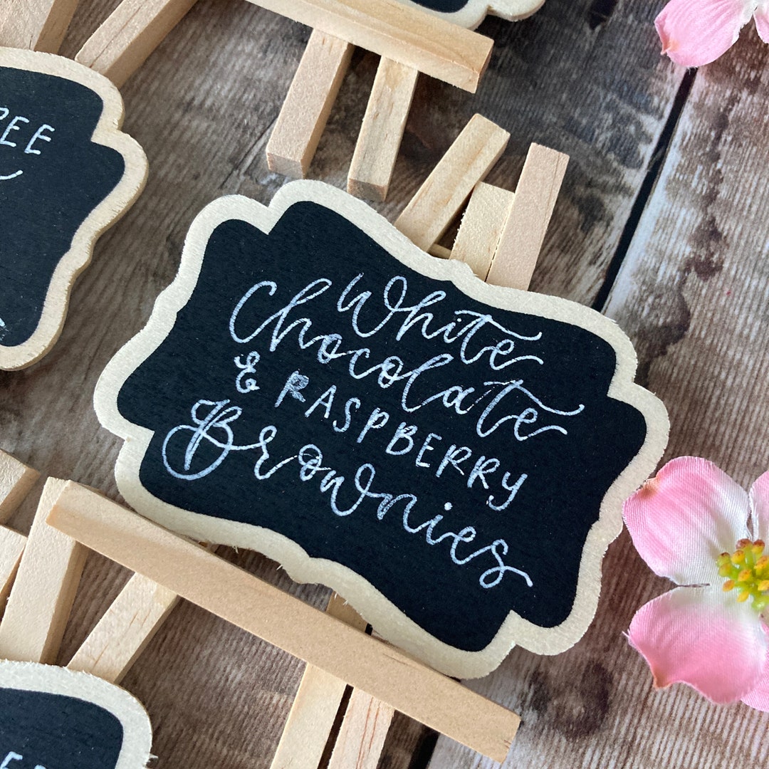 Personalised Cake Signs Food Signs Wedding Place Setting - Etsy