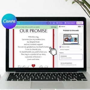 Romantic Certificate of Love Promise Ring Valentines Day Gift ...