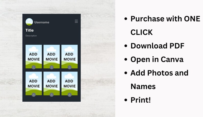 Aesthetic Movie Ranking Poster Custom Letterboxd Top 6 Film Favorite ...