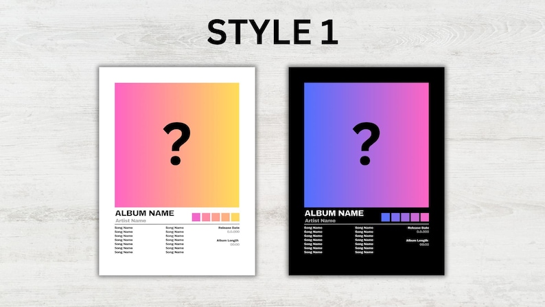 Album Cover Poster Template Customizable Aesthetic Album Covers Digital ...