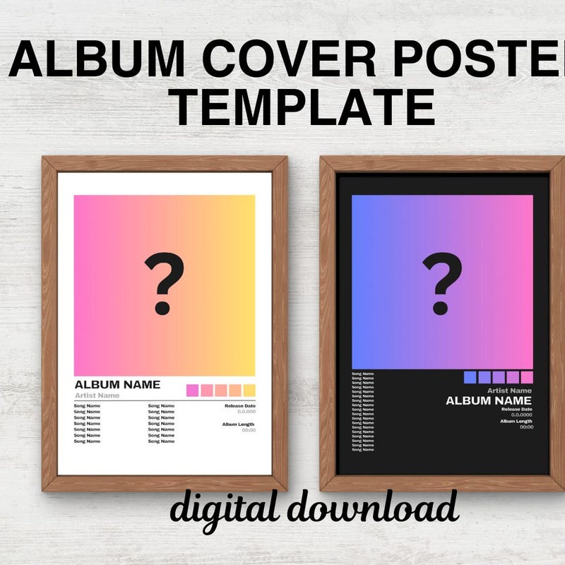 Album Cover Posters - Etsy