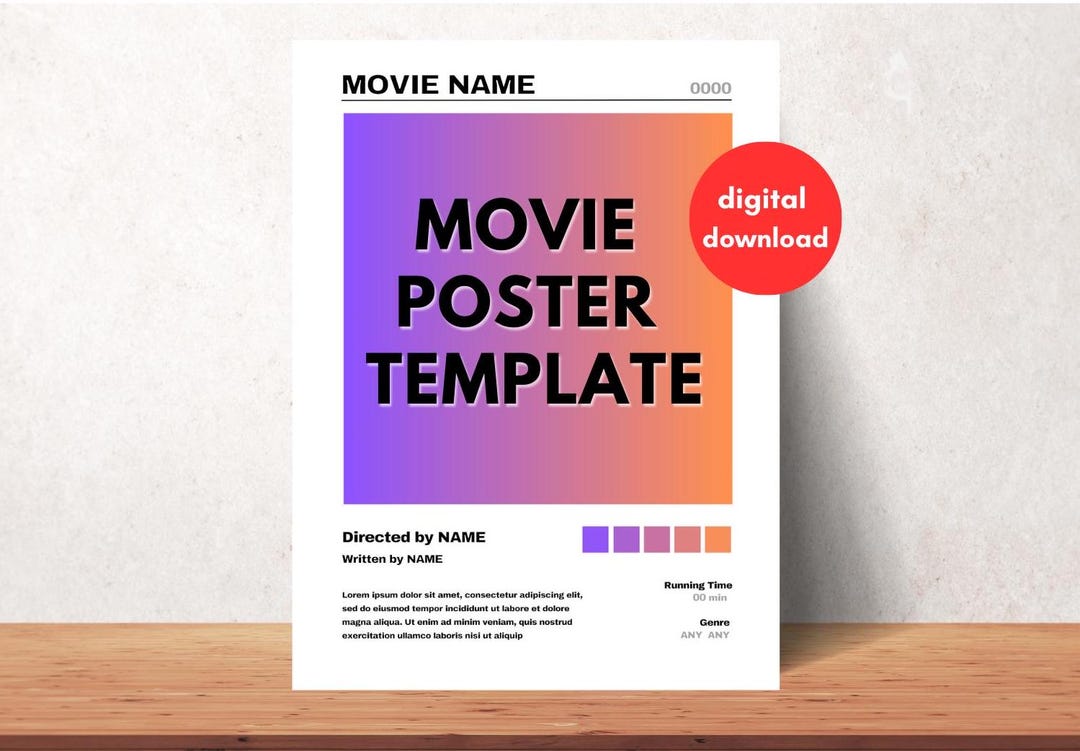 Aesthetic Movie Poster Template Film Poster Film Buff Minimalist Movie ...