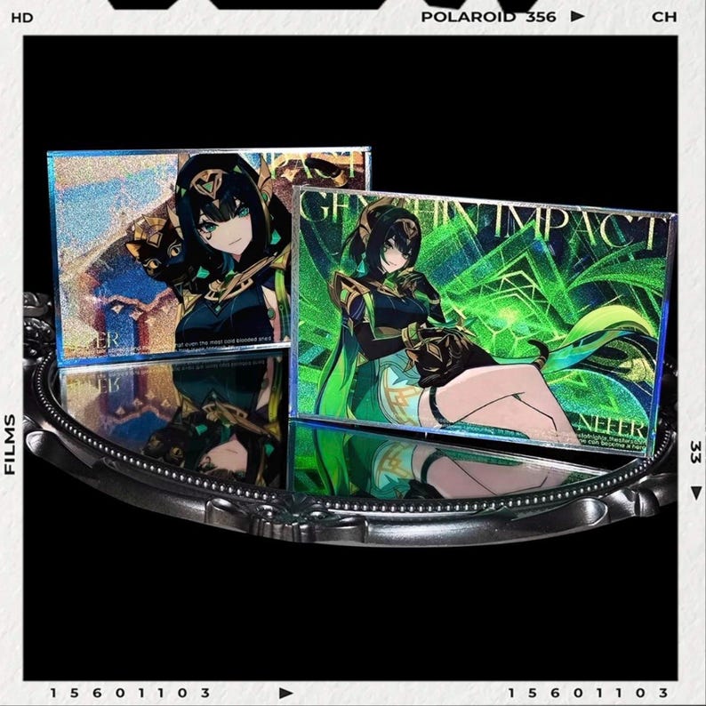 Genshin Impact Acrylic Shikishi Stand - Nefer, Phanes, Zhongli, Citlali ...