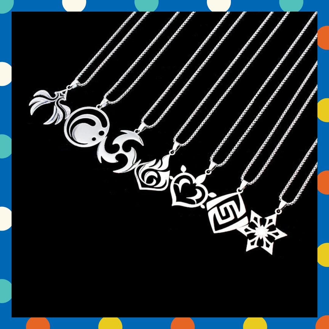 Genshin Vision Pendant, Titanium Steel Necklace, Colorfast Cosplay ...