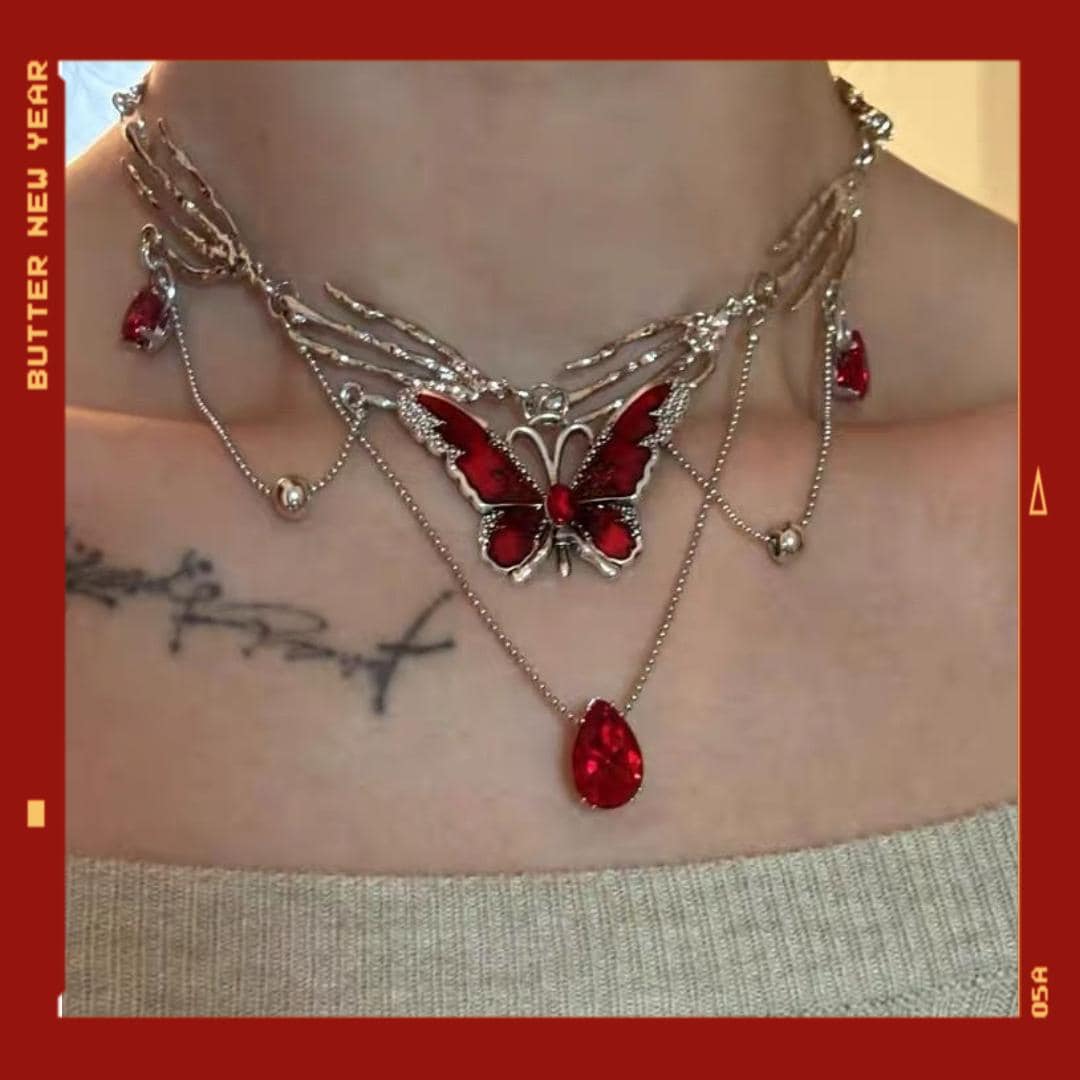 Heaven Official's Blessing Hua Cheng Butterfly Necklace, TGCF Enamel ...