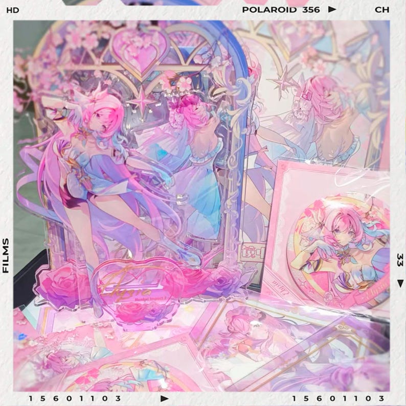 Honkai Impact 3rd Elysia Mirror Dance Fan Merch - Acrylic Standee ...