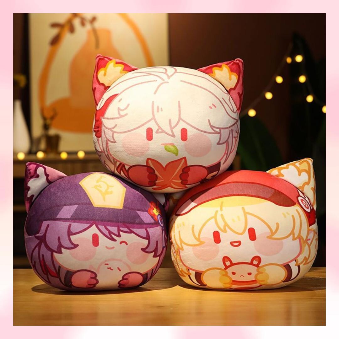 Genshin Impact Plush Series 10cm Keychain+30cm Pillow Handmade Multi ...