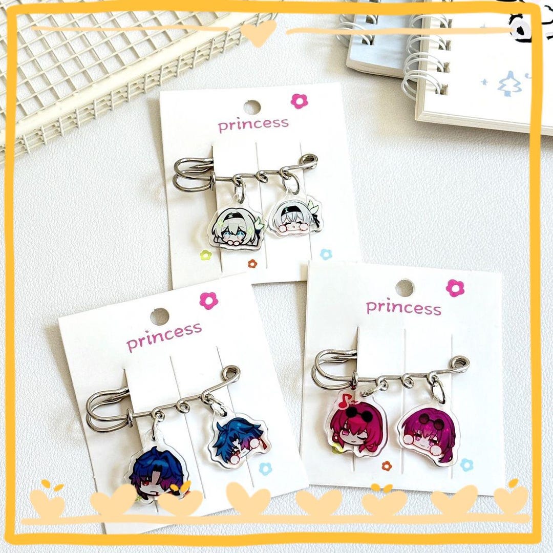 Honkai Star Rail Acrylic Pin Set, Kafka Blade Firefly Backpack Charm ...